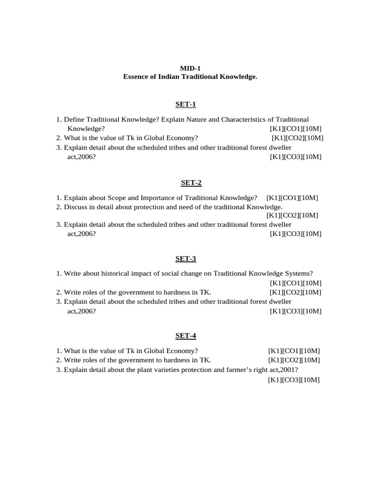 Mid-1q - Model Papers | PDF
