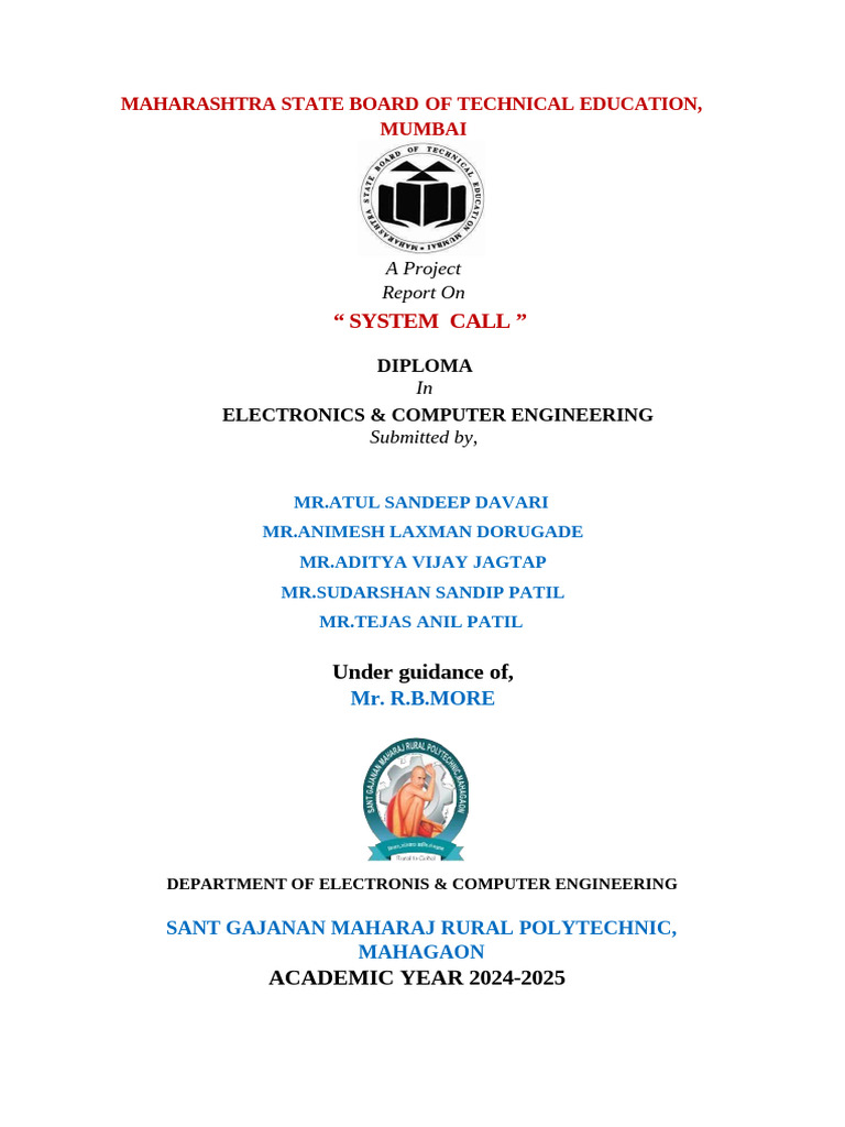 Osy Micro-Project New Final | PDF | Operating System | Kernel (Operating System)