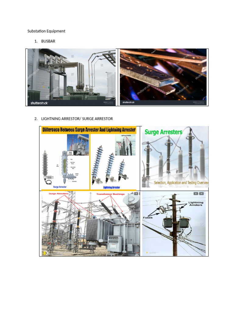 Substation Equipment and Pic | PDF