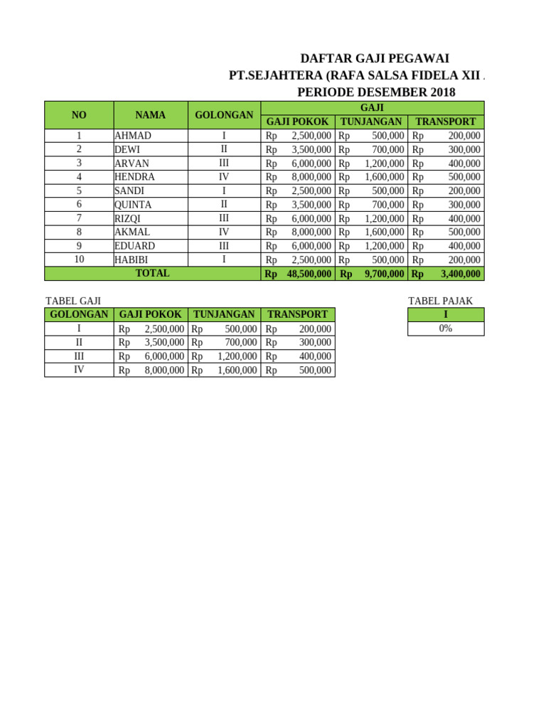 PT Sejahtera Excel (Rafa Salsa Fidela Xii Akl) | PDF