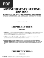 DOH Ambulance Licensing Regulations | PDF | Emergency Medical Services ...