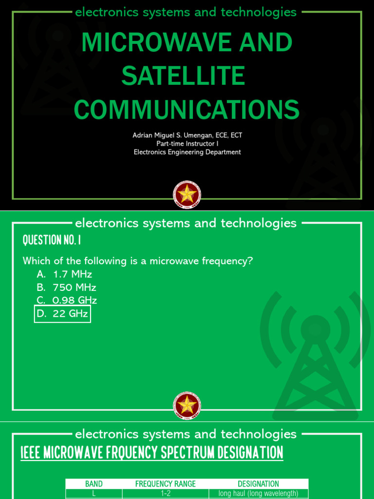 ESAT2.3 Microwave and Satellite Communications | PDF | Microwave ...