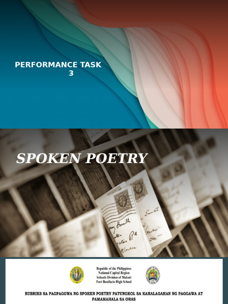 Spoken Poetry Performance Task Guide | PDF