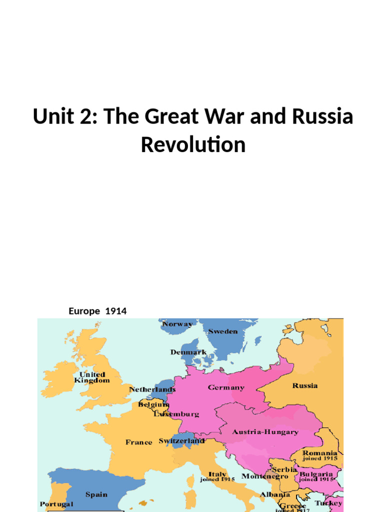 Unit 2 The Great War | PDF | German Empire | Otto Von Bismarck