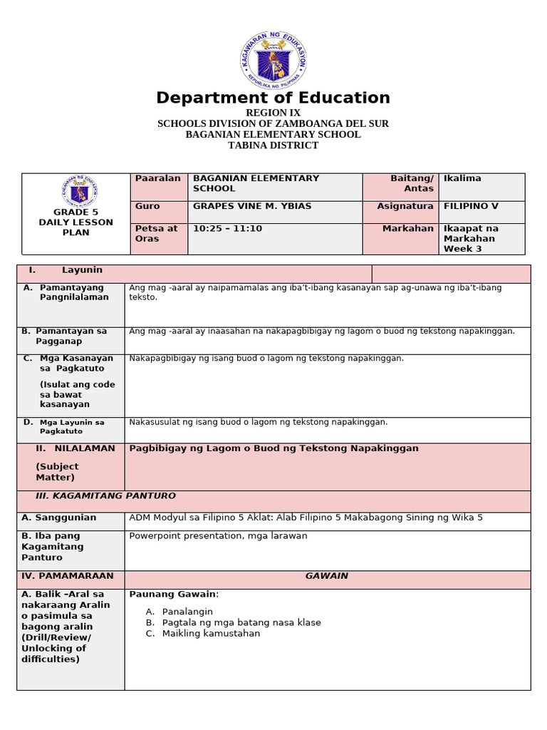 Lesson Plan | PDF