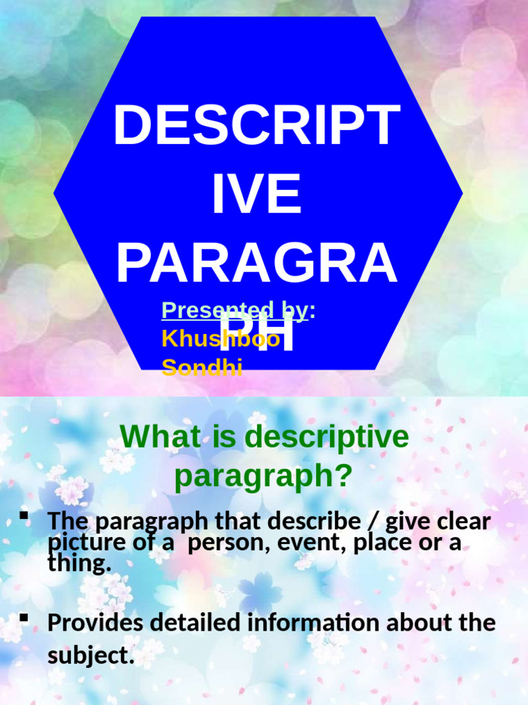 Descriptive Paragraph | PDF