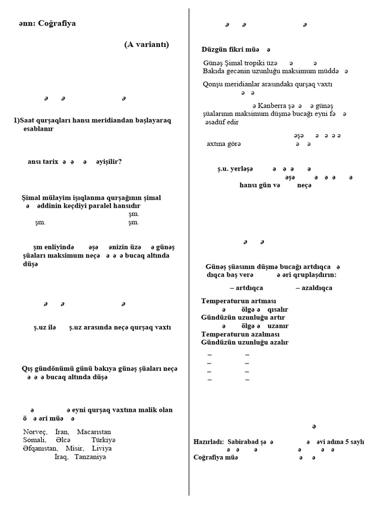 Sinif 8 KSQ 3 (A) | PDF