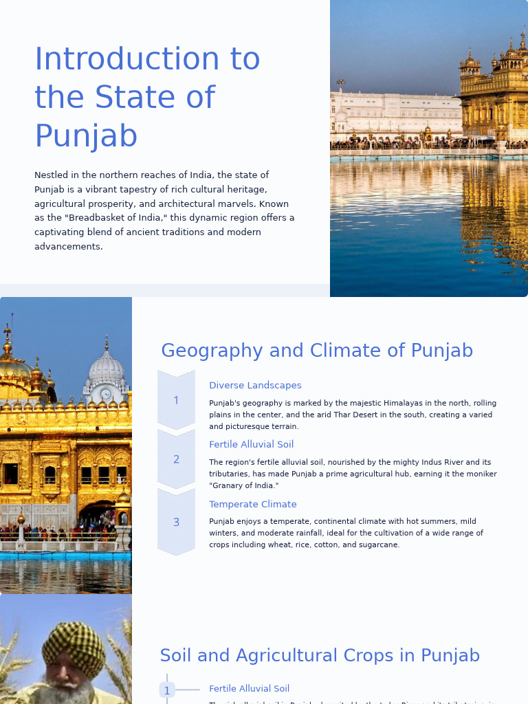 Introduction To The State of Punjab | PDF | Agriculture | Punjab