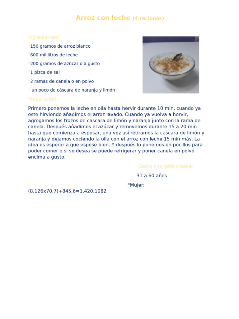 Arroz Con Leche Pdf