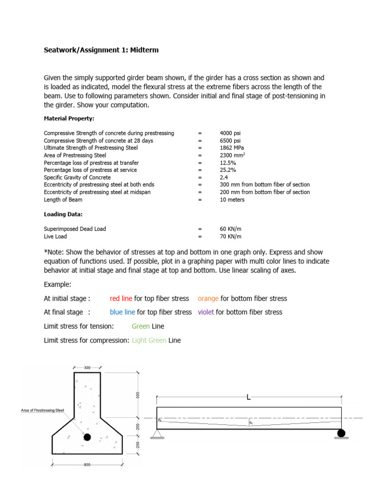 SW1_Midterm - Flexural Stress Modelling | PDF