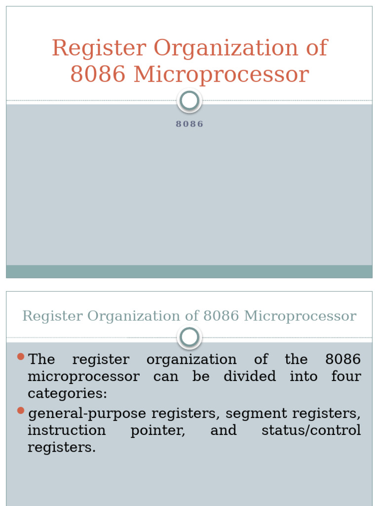 8086 Microprocessor Register Overview | PDF | Central Processing Unit ...
