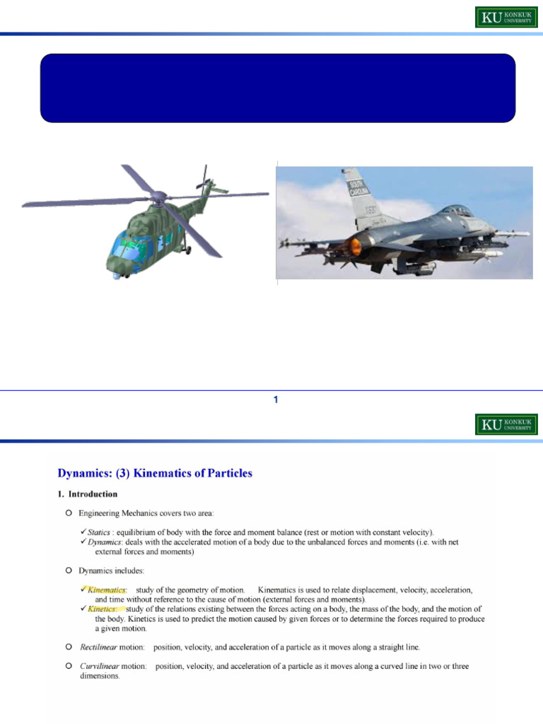 Kinematics of Particles | PDF | Classical Mechanics | Kinematics