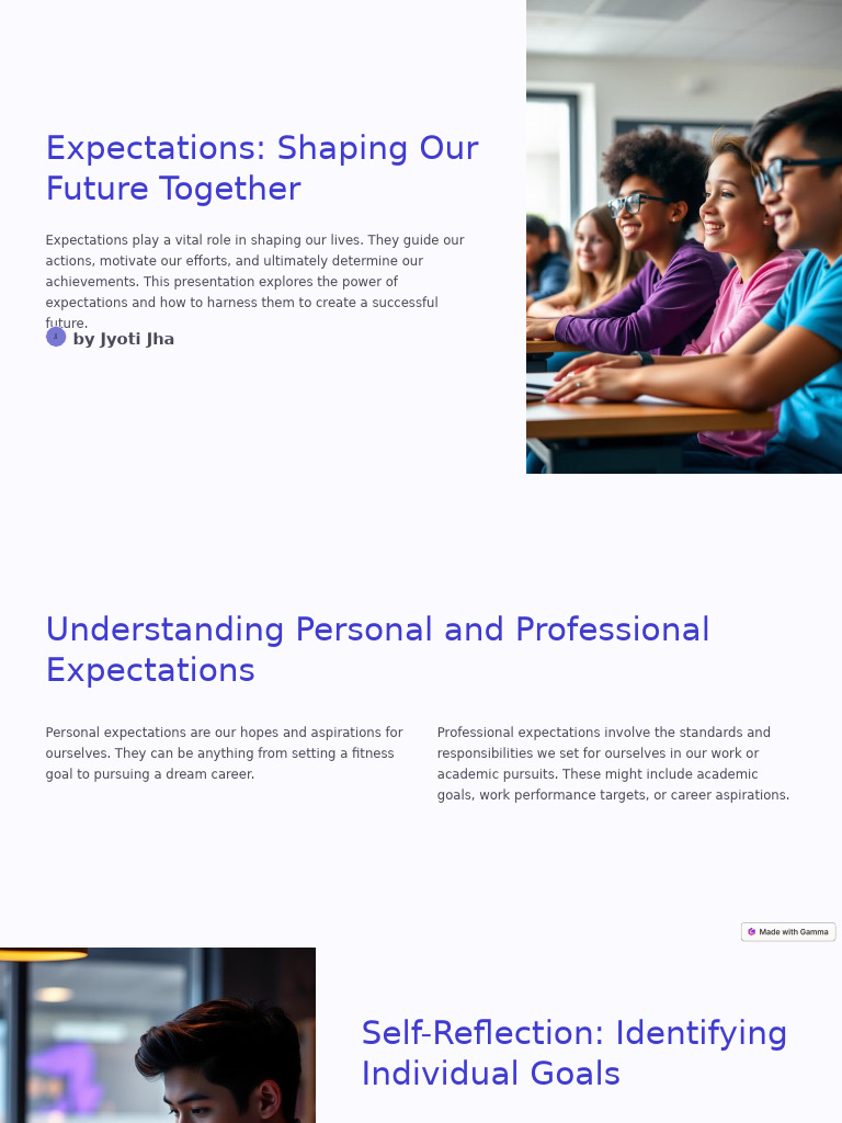 Expectations Shaping Our Future Together | PDF | Goal | Organizational ...