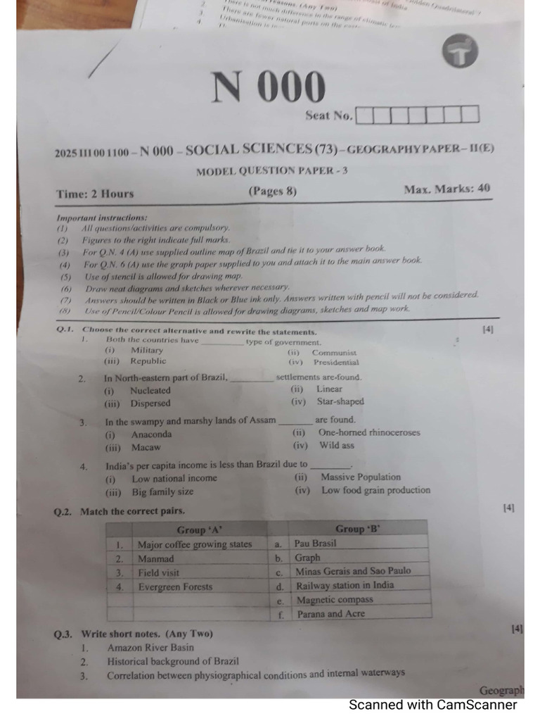 Geography Paper 3 | PDF