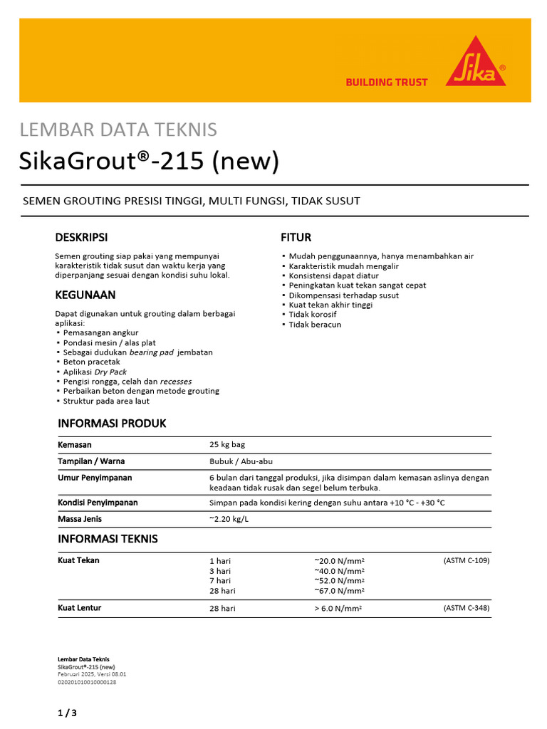 Sikagrout 215 New | PDF