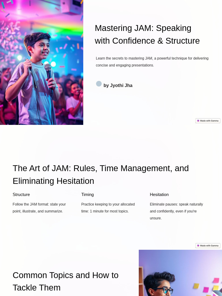 JAM-Speaking-with-Confidence-and-Structure | PDF