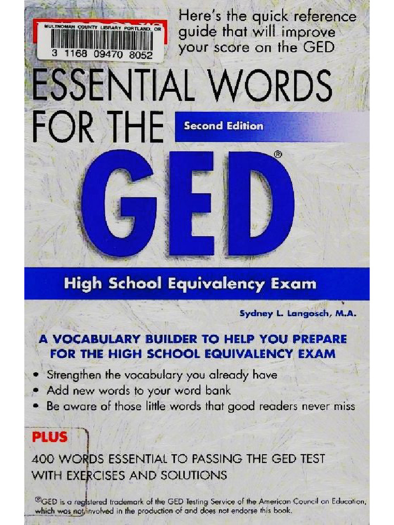 Barron's Essential Words For The GED | PDF