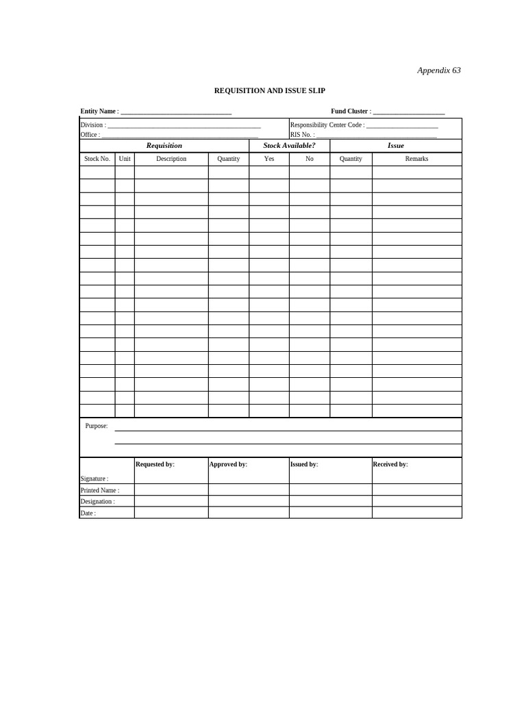 Property Form Appendix 63 RIS | PDF