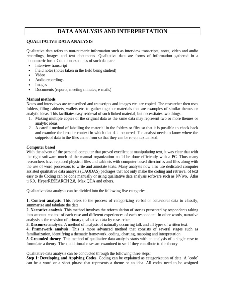 (Emerson) Data Analysis and Interpretation | PDF | Level Of Measurement | Statistics