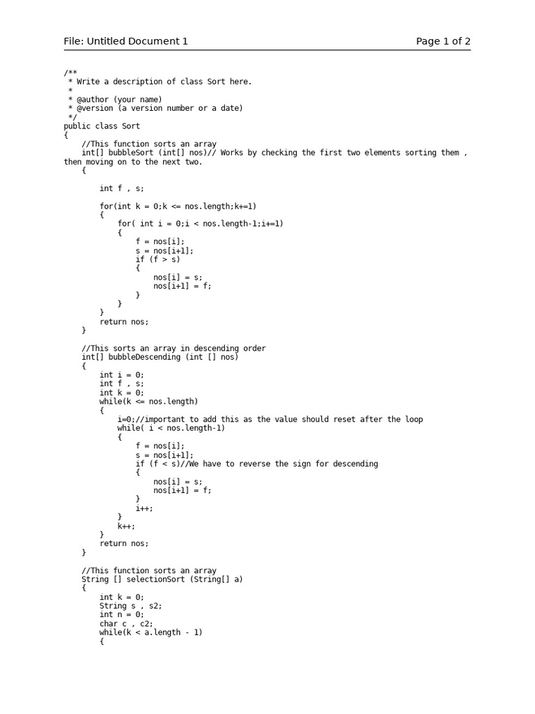 Sort | PDF