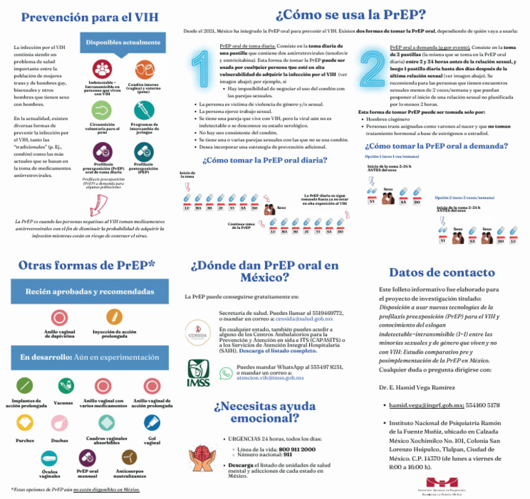 Folleto ImPrEP 2024 | PDF | VIH | Condón