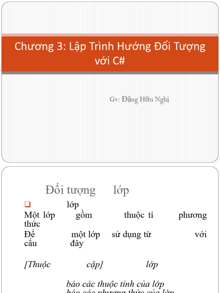 Chương 3 Lap trinh huong doi tuong - v1 | PDF
