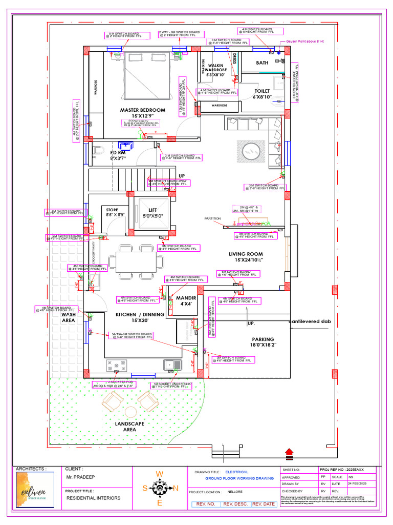 Residential Interior Electrical Plan | PDF