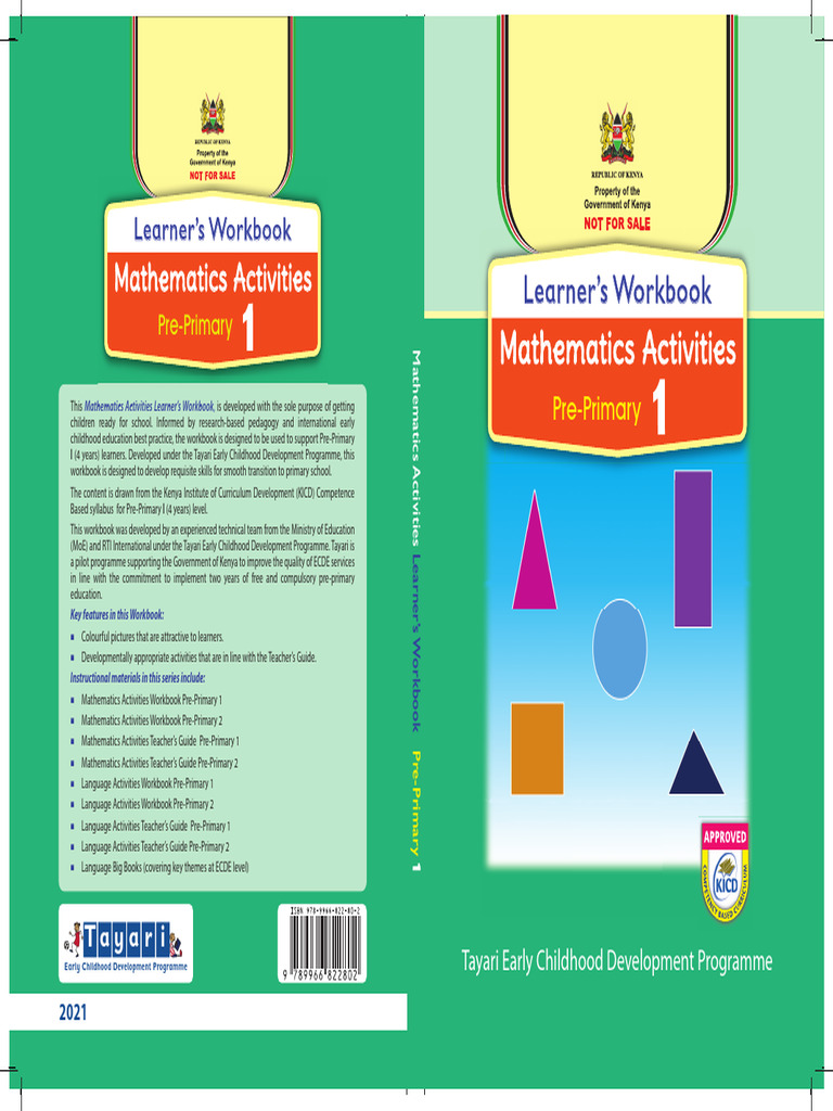 PP1_Mathematics Activities_PB COVER_GOK Branded | PDF | Learning | Teaching