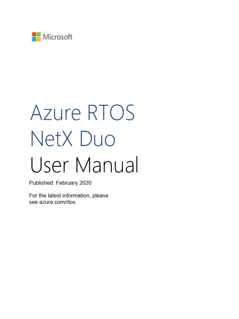 Azure RTOS NetX Duo User Guide | PDF | Internet Protocols | Computer Network