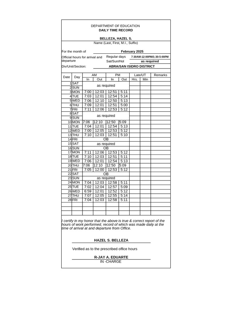 DTR November 2024 | PDF