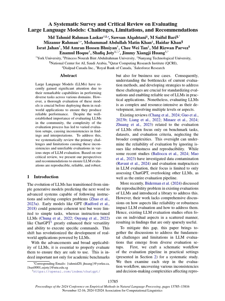 A Systematic Survey and Critical Review on Evaluating Large Language Models- Challenges ...