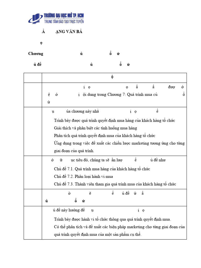 HVKH-C7-CD7.1-Quá Trình Mua Hàng C A Khách Hàng T CH C | PDF