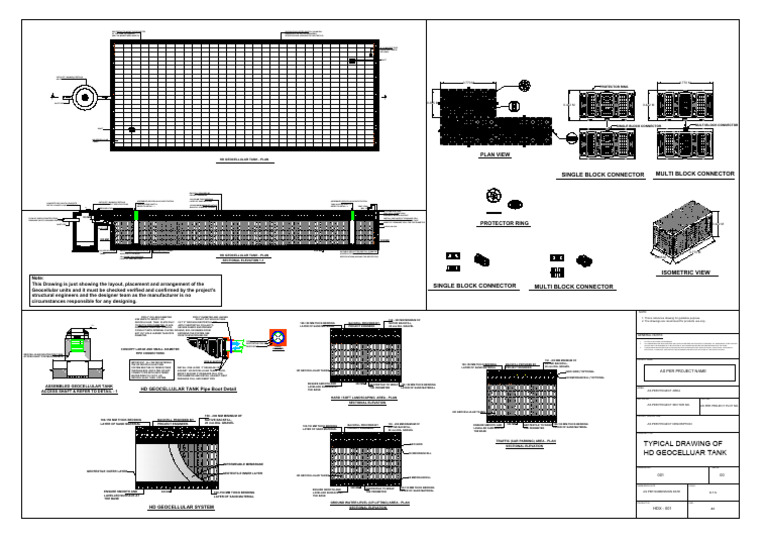 Typical Drawing of HD Geocellular Tank-5 Layer - Geo. (Diagonal 2 No ...