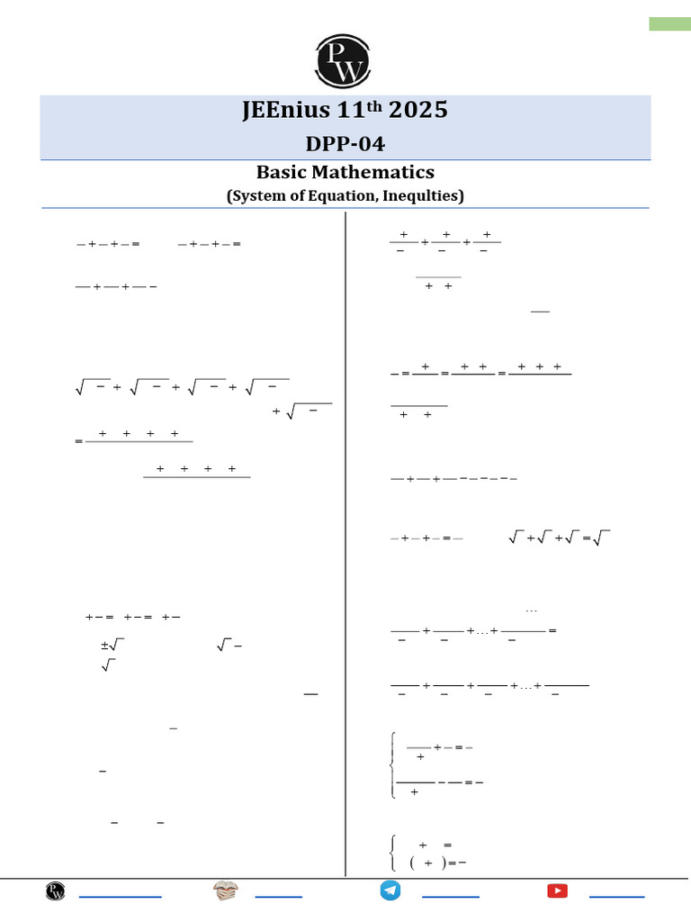 Basic Mathematics - DPP 04 | PDF | Mathematics | Mathematical Objects