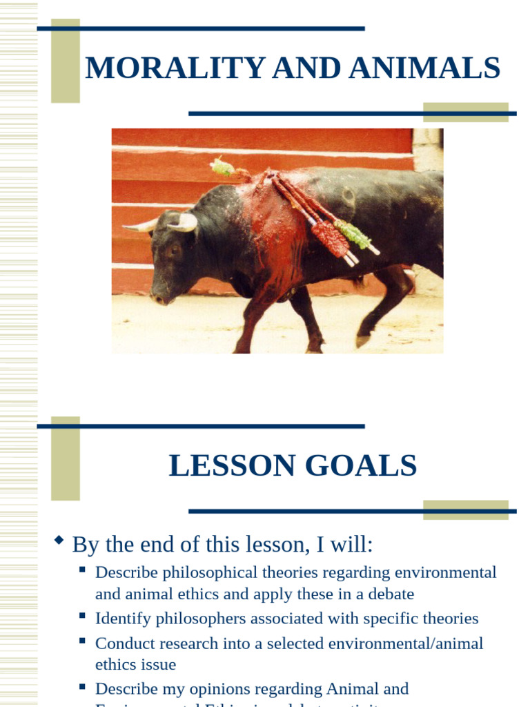 Animal and Environmental Ethics Overview | PDF | Morality | Reason