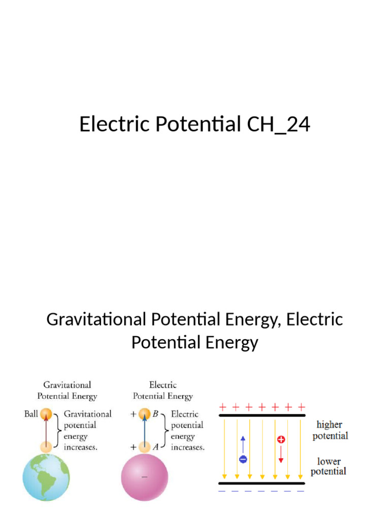 Electric Potential - CH#24 | PDF