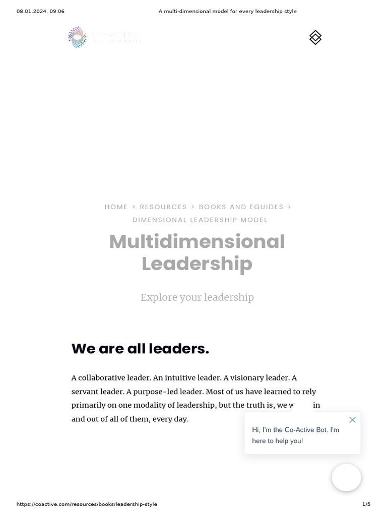A Multi-Dimensional Model For Every Leadership Style | PDF | Leadership ...