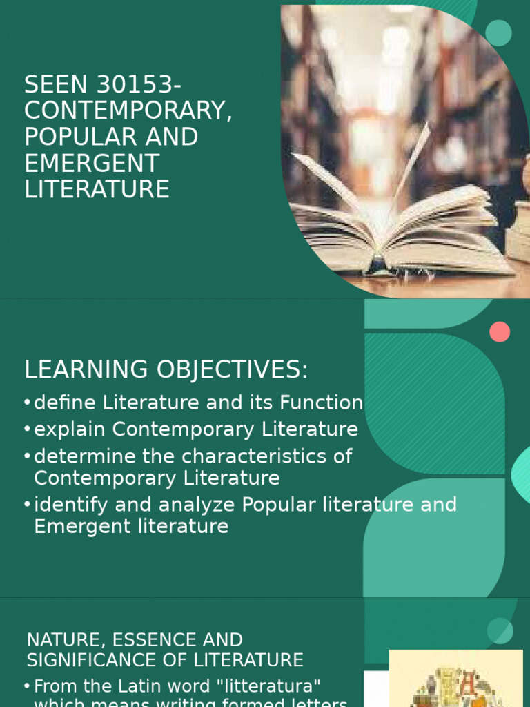 Understanding Emergent Literature | PDF | Genre | Novels