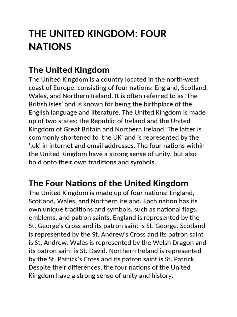 The Four Nations of the UK | PDF