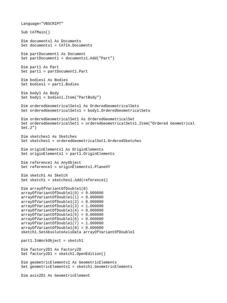 Macro3 CATScript | PDF