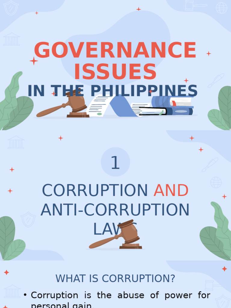 Governance Issues in The Philippines 1 | PDF | Political Corruption ...