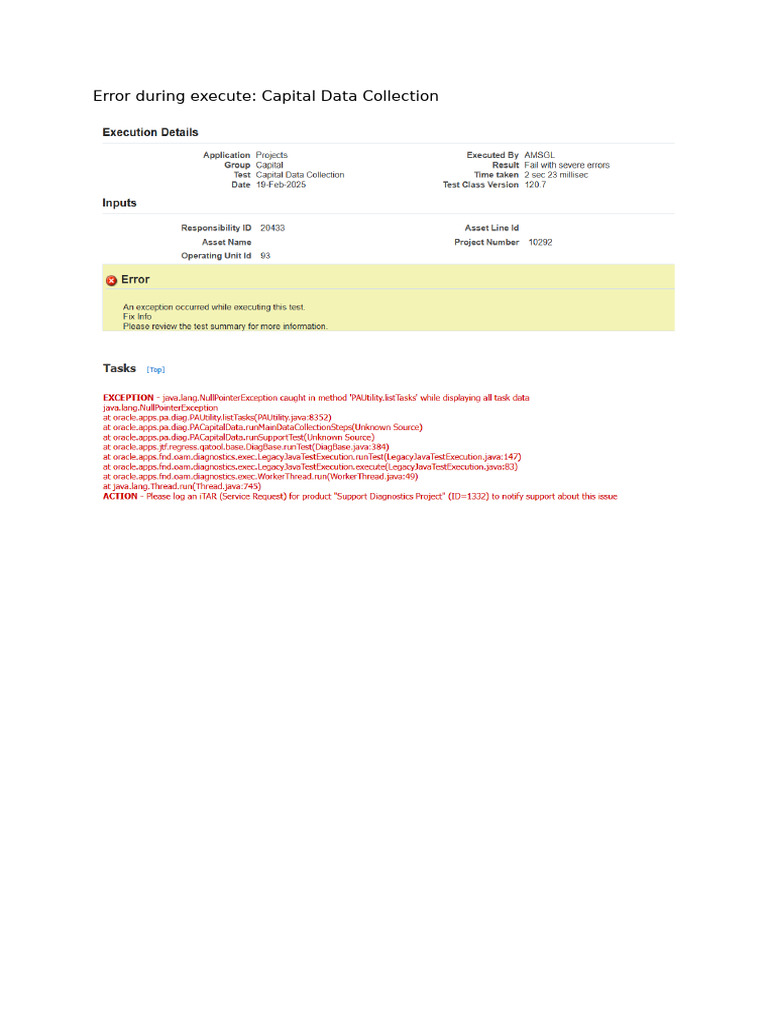 Error_during_execute_Diagnostics_Projects_-_Capital | PDF