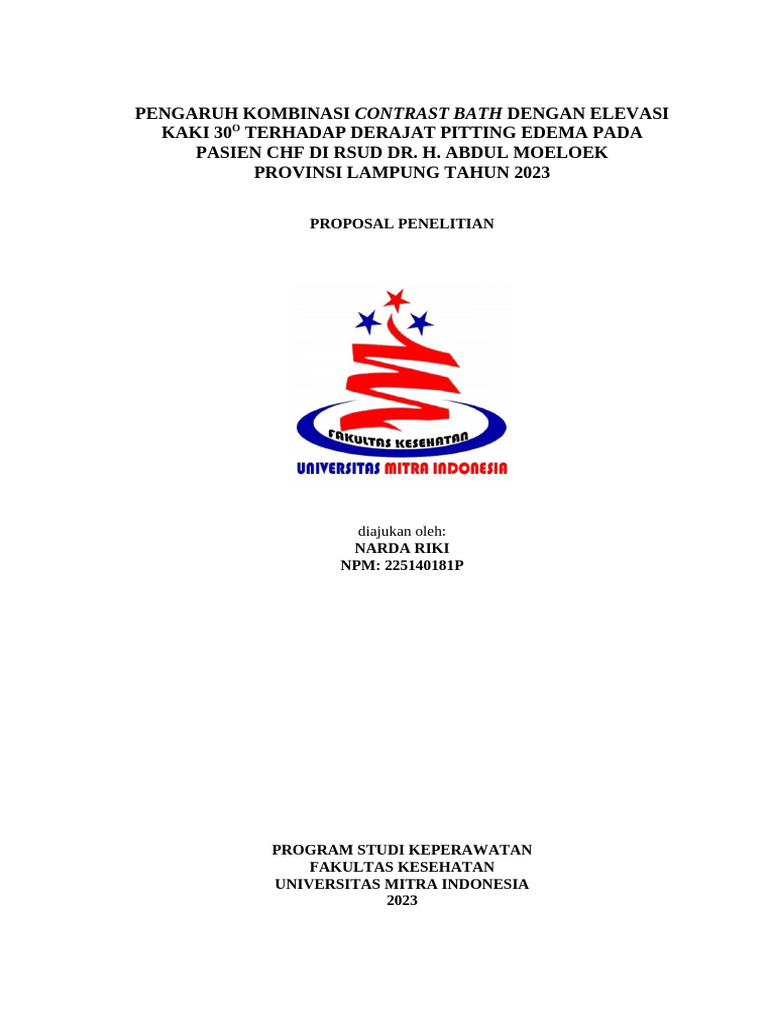 Efektivitas Contrast Bath untuk Edema CHF | PDF