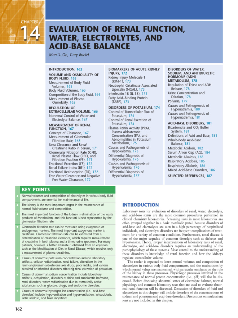 (CLIN PATH) Henry's Renal Function | PDF | Kidney | Electrolyte