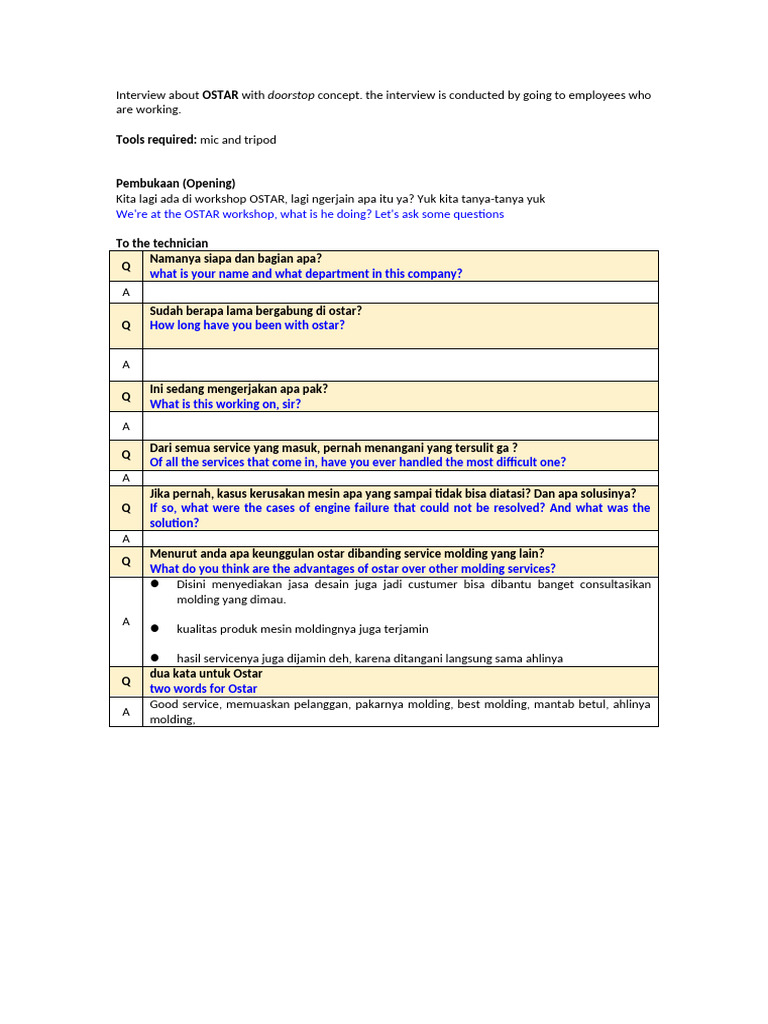 Interview Script | PDF