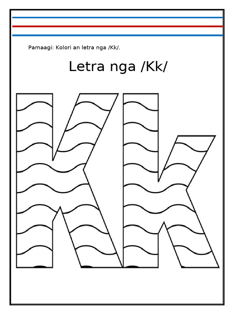 Coloring (Letter KK) | PDF