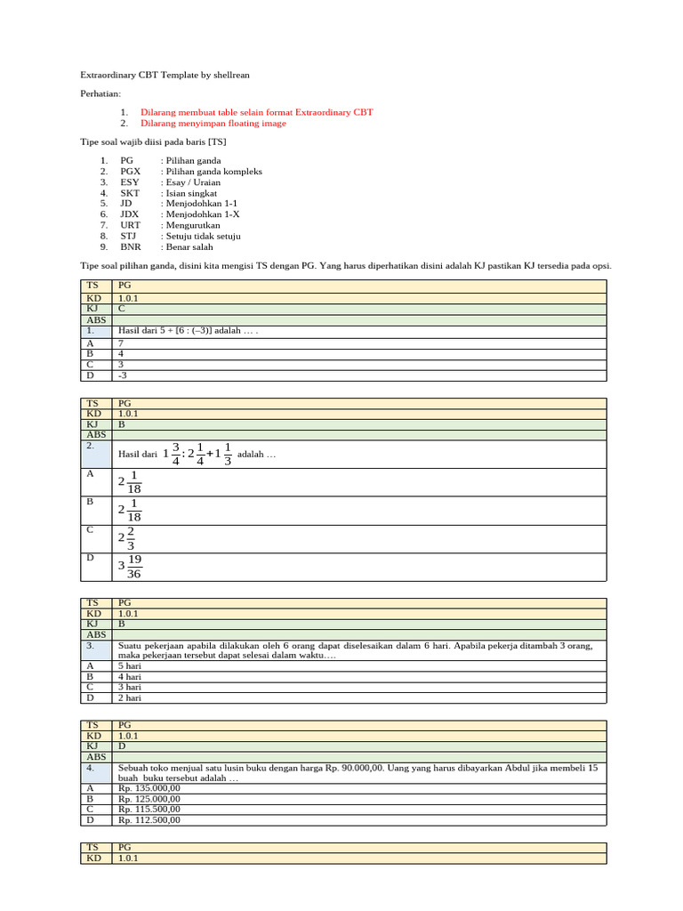 SOAL AM MTK MTs 2025 | PDF