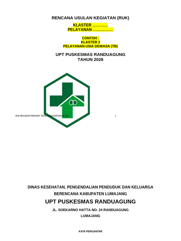 Ruk Program PTM Tahun 2026 | PDF