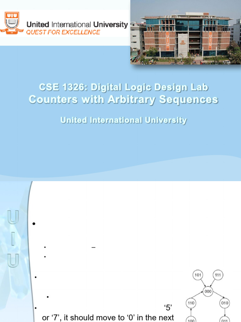 Lab9 DLD ArbitrarySequenceCounter | PDF