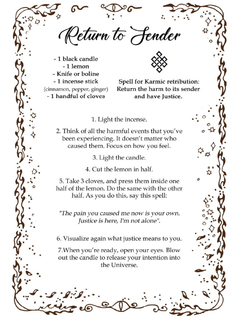 Return-to-Sender-Spell-for-Karmic-Retribution-Spells8 | PDF